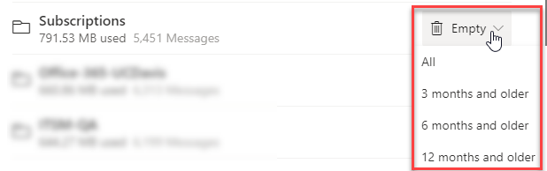 - Check your mailbox storage usage - IT Portal