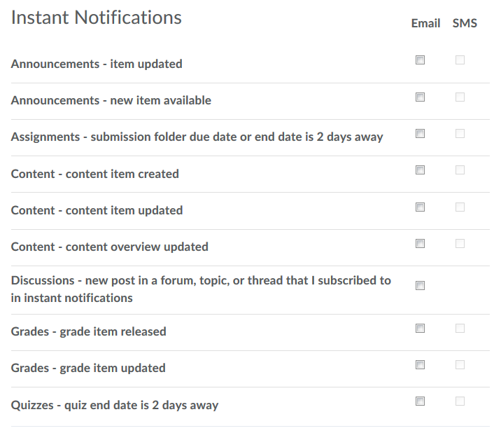 - Setting up email and text notifications for myCourses - IT Portal