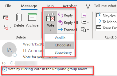 - Use voting buttons in Outlook for quick polling - IT Portal