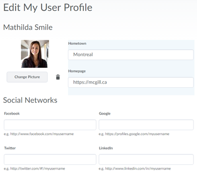 - Setting up your profile and account preferences in myCourses - IT Portal